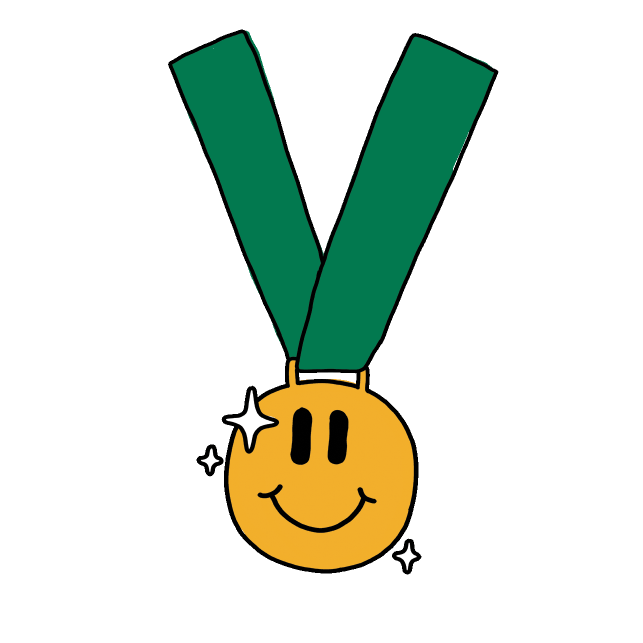 Happy Gold Sticker by Tiago : ) for iOS & Android | GIPHY