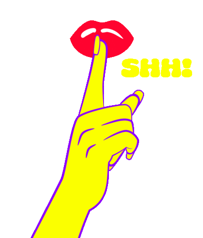 Silence Shhhh Sticker by Temporada Alta for iOS & Android | GIPHY