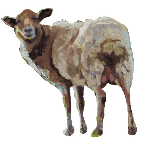Farm Animals Art Sticker by Brown Dog Farm Studio for iOS & Android | GIPHY