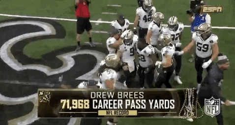 Drew Brees Passing Record GIFs - Get the best GIF on GIPHY