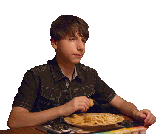 Nuggets Eating Sticker by A24 for iOS & Android | GIPHY