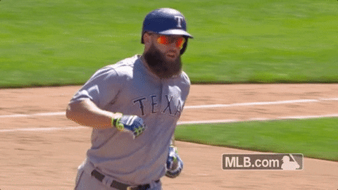 Mike Napoli Clap GIF by MLB - Find & Share on GIPHY