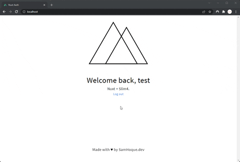 GitHub - SamHoque/Nuxt-Auth: Authentication made with Nuxt and Slim4, deployed by Docker.