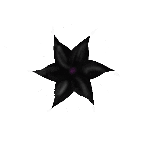 Black Flower Rotate Sticker for iOS & Android | GIPHY