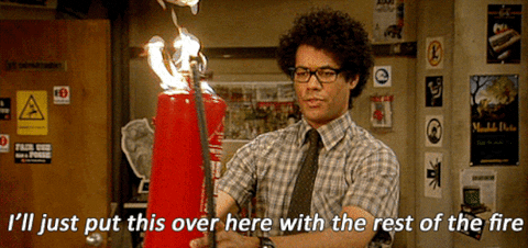My teacher lighting the fire for fire extinguisher training : r ...