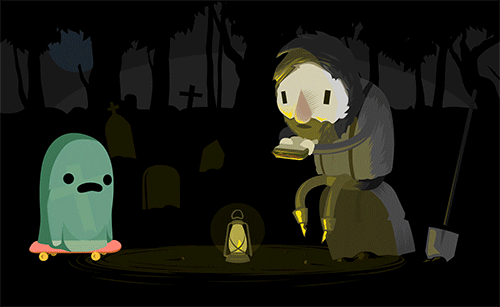 Ghost Working GIF by Roger von Biersborn - Find & Share on GIPHY
