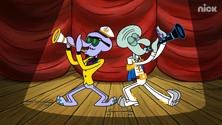 Squidward Tentacles Dancing GIF by SpongeBob SquarePants - Find & Share ...