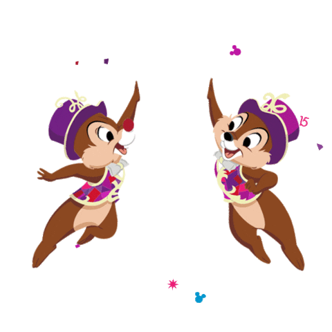 Chip N Dale Party Sticker by Hong Kong Disneyland for iOS & Android | GIPHY