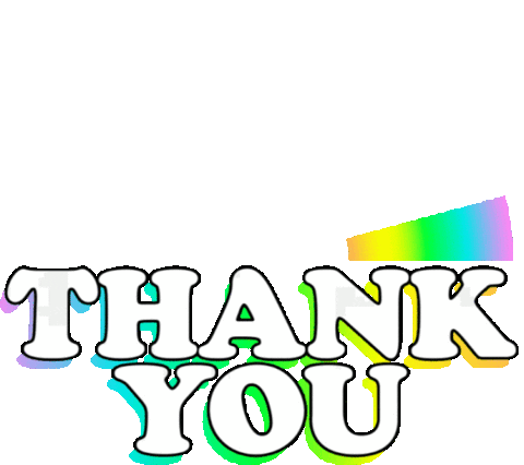 Rainbow Thank You Sticker by Joe Brown for iOS & Android | GIPHY