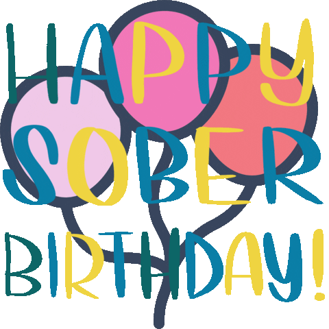Birthday Sobriety Sticker by soberIRL for iOS & Android | GIPHY