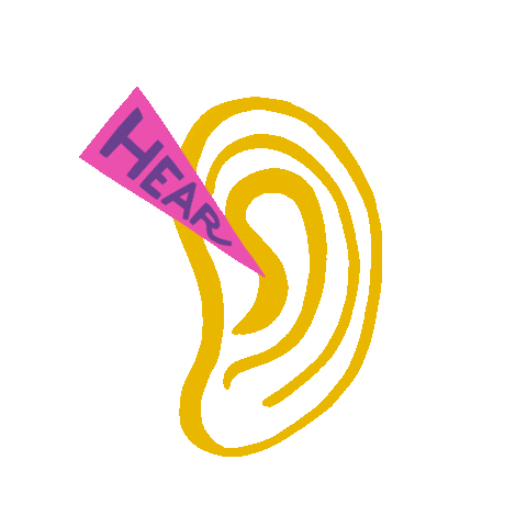 Sound Hear Sticker by #SurdosQueOuvem for iOS & Android | GIPHY