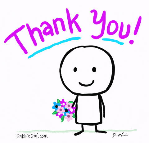 Thank You So Much GIF by Debbie Ridpath Ohi - Find & Share on GIPHY