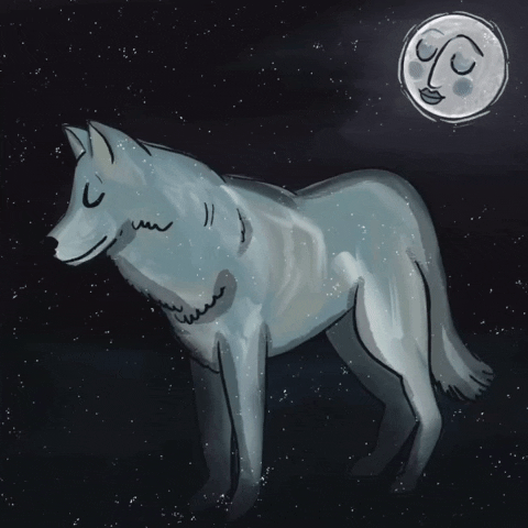 Howling Wolf Animated Gif