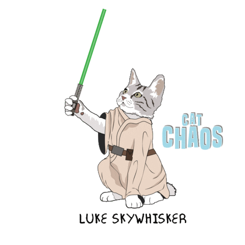 Star Wars Cat Sticker by Ginger Fox for iOS & Android | GIPHY