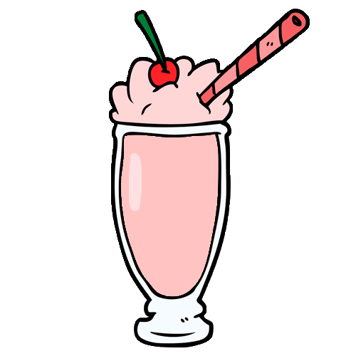 Glass Milkshake Sticker by Litt' for iOS & Android | GIPHY