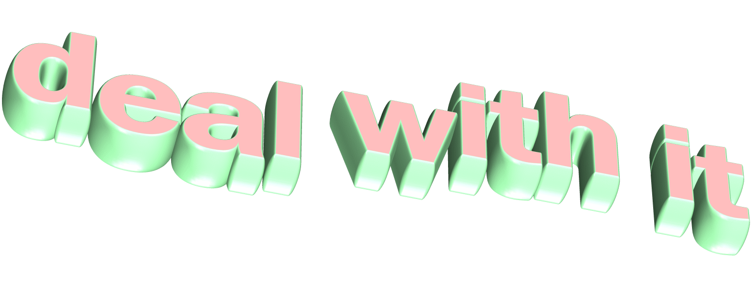 Text Deal With It Sticker for iOS & Android | GIPHY