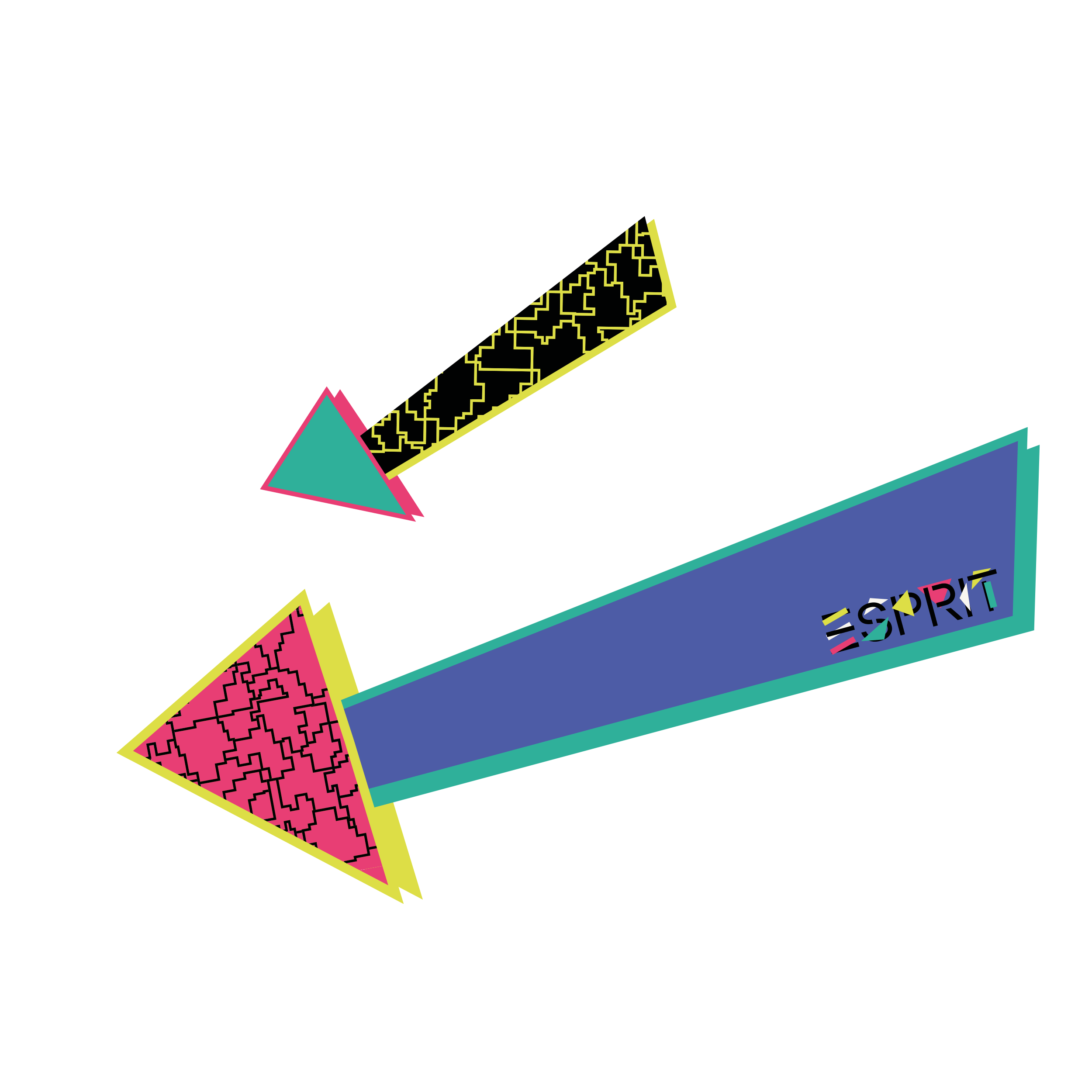 80S Arrow Sticker by Esprit for iOS & Android | GIPHY