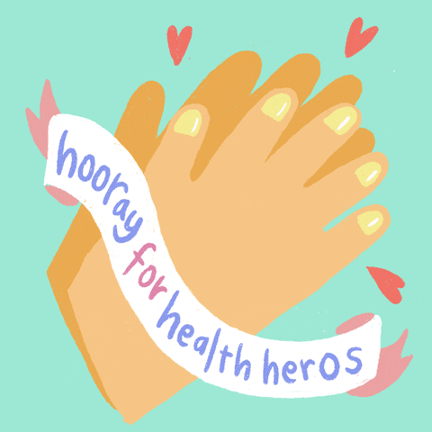 clap, thanks, clapping, hands, hooray, heros, healthheros – GIF