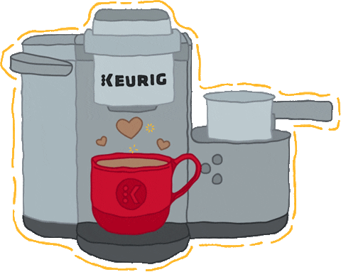 Tired Coffee Sticker by Keurig for iOS & Android | GIPHY