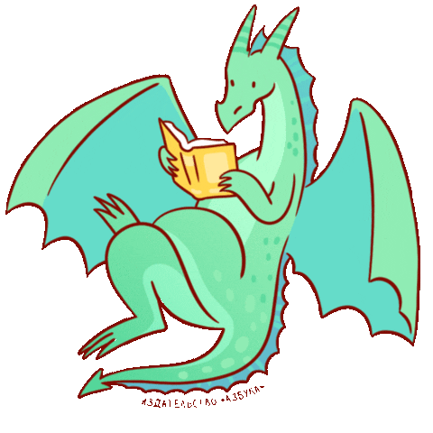 Dragon Books Sticker by Azbooka-Atticus for iOS & Android | GIPHY