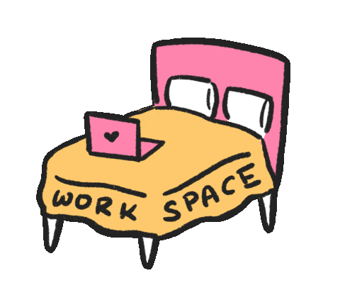Work From Home Bed Sticker for iOS & Android | GIPHY