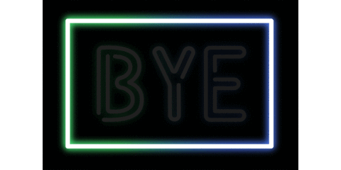Neon Goodbye Sticker for iOS & Android | GIPHY