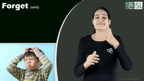 Forget Sign Language GIF by ISL Connect - Find & Share on GIPHY