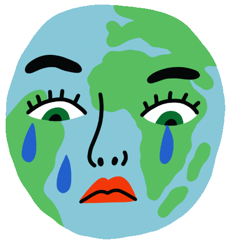 Sad Earth Sticker by Bodil Jane for iOS & Android | GIPHY