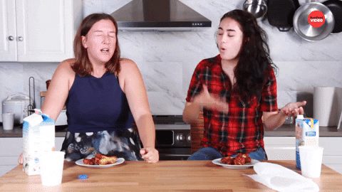 People-try-the-blazin-wings-challenge GIFs - Get the best GIF on GIPHY