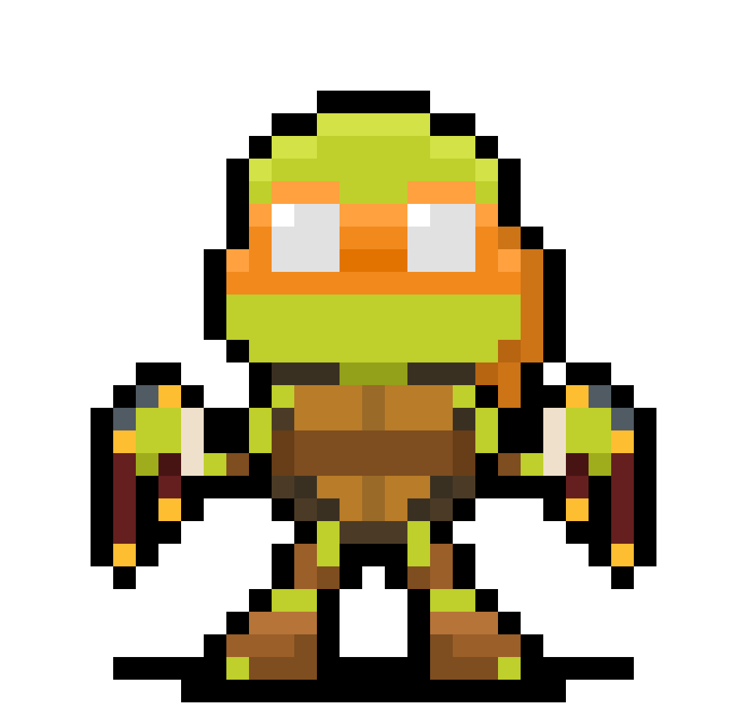 Ninja Turtles Pixel Art Sticker for iOS & Android | GIPHY