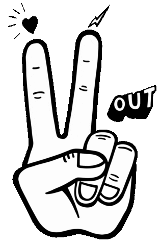 Peace Out Design Sticker by Clever Creative for iOS & Android | GIPHY