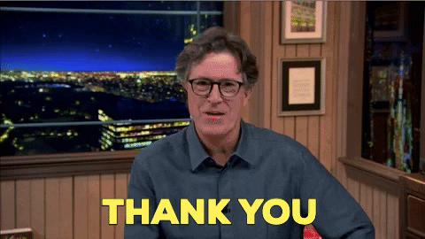 Stephen Colbert Thank You GIF by The Late Show With Stephen Colbert ...