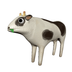3D Cow Sticker by Annie Hung for iOS & Android | GIPHY