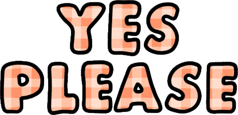 Yes Please Sticker by Poppy Deyes for iOS & Android | GIPHY