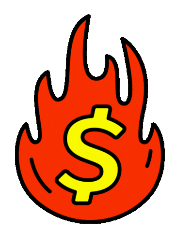 Fire Burn Sticker by Cash App for iOS & Android | GIPHY