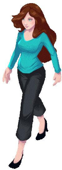 Girl Walking Gif
