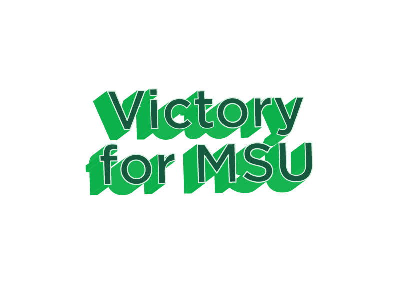 Msu Go Green Sticker by Michigan State University for iOS & Android | GIPHY