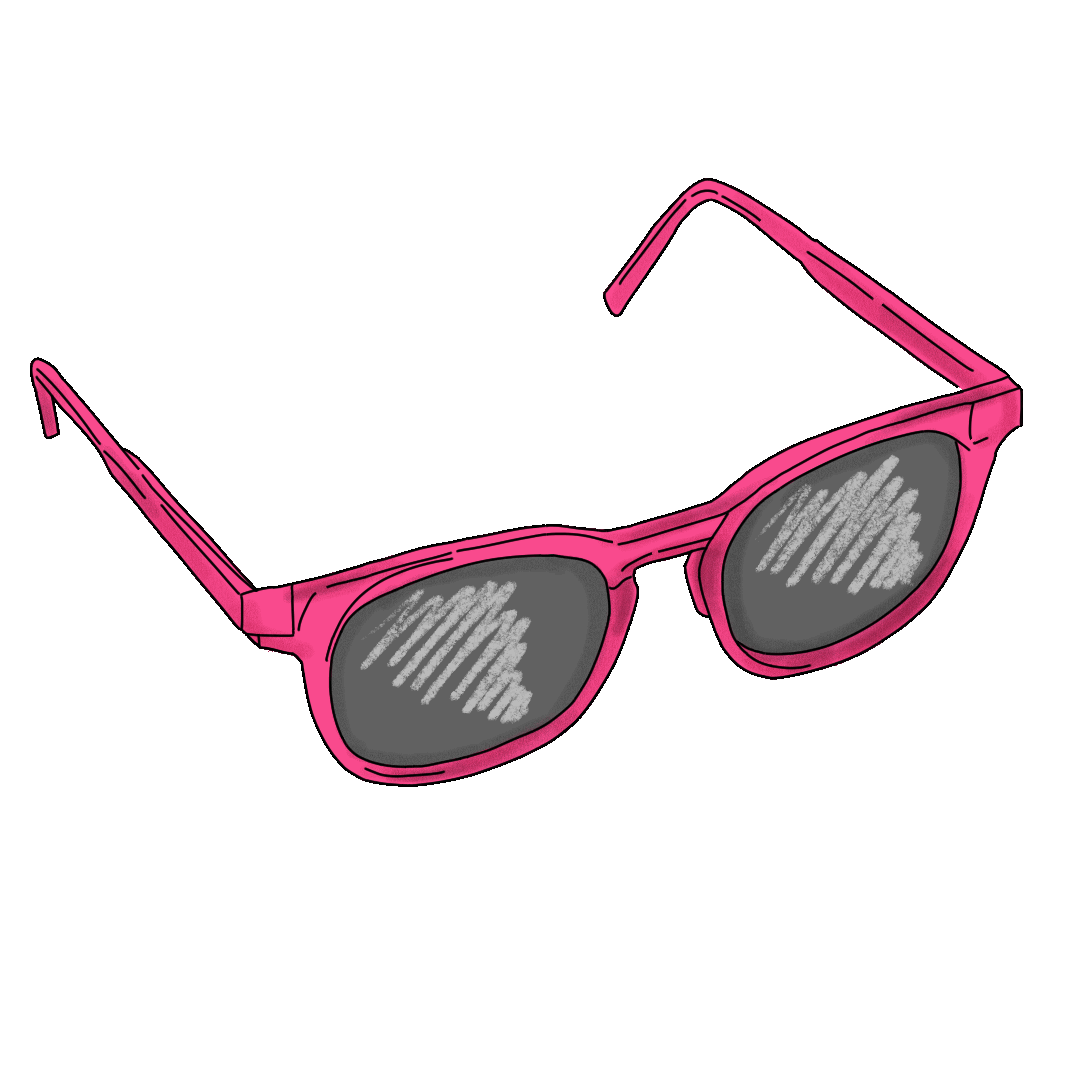 Pink Sunglasses Sticker by Marcela Sabiá for iOS & Android | GIPHY