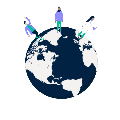 People Holding Hands Around The World Gif