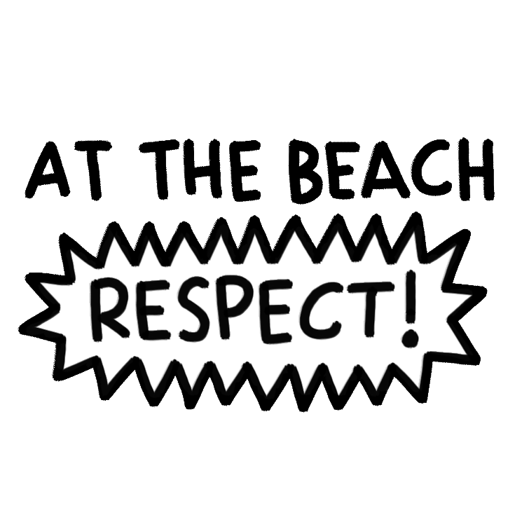 Beach Respect Sticker by Ajuntament de Barcelona for iOS & Android | GIPHY