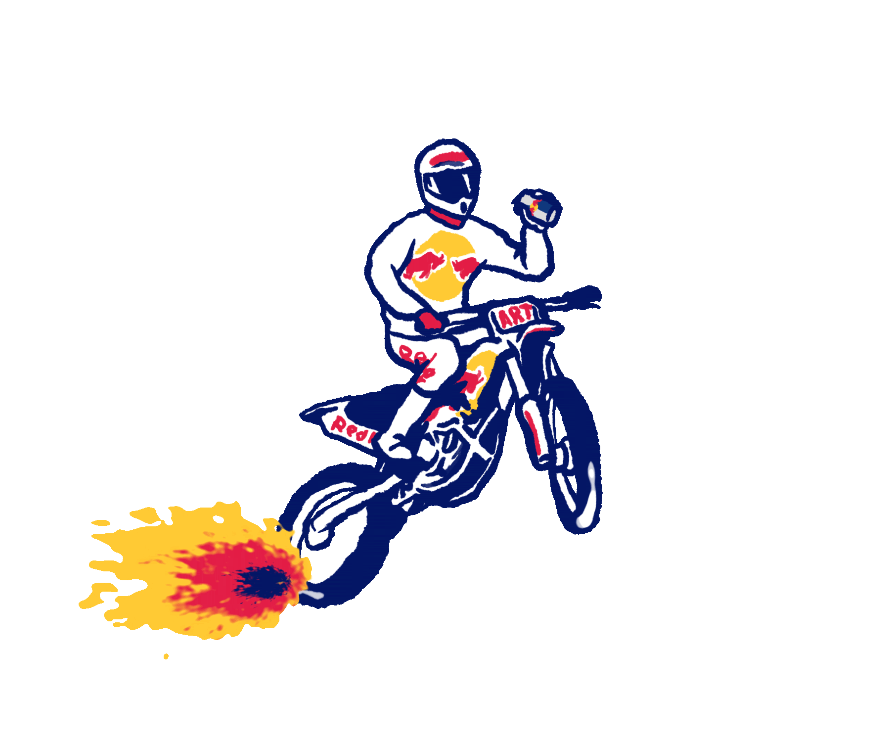 Red Bull Jump Sticker by The Art Plug for iOS & Android | GIPHY