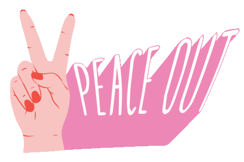 Peace Out Love Sticker by badassfemme for iOS & Android | GIPHY