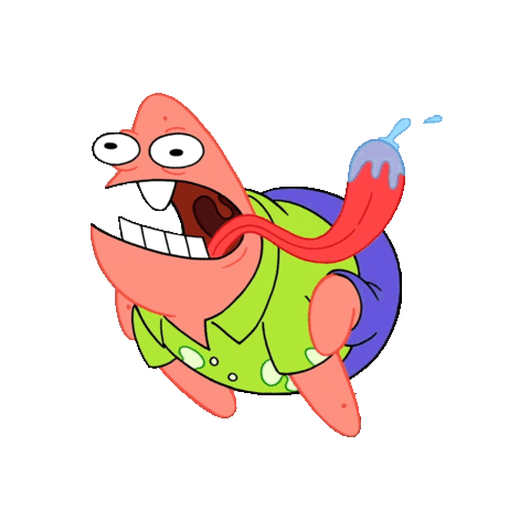 Patrick Star Running Sticker by SpongeBob SquarePants for iOS & Android ...