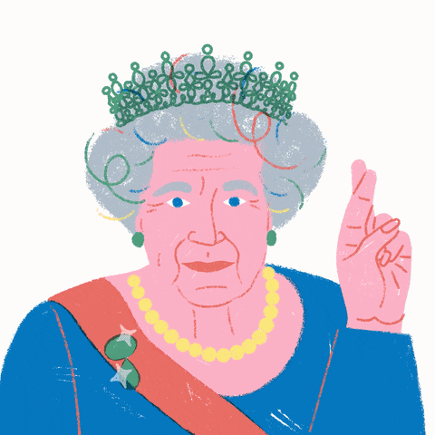 Queen Elizabeth GIF by holasoyka - Find & Share on GIPHY