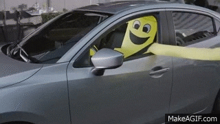 New trending GIF tagged car driving inflatable person… | Trending Gifs