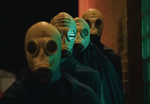 Creepy Gas Mask Gif
