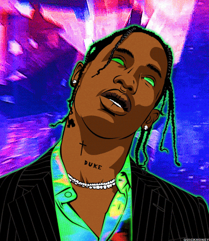 Travis Scott Art GIF by PEEKASSO - Find & Share on GIPHY