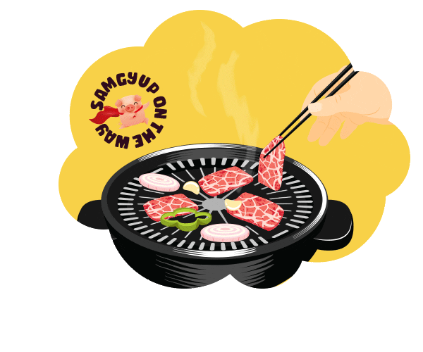 Samgyup On The Way Sticker for iOS & Android | GIPHY