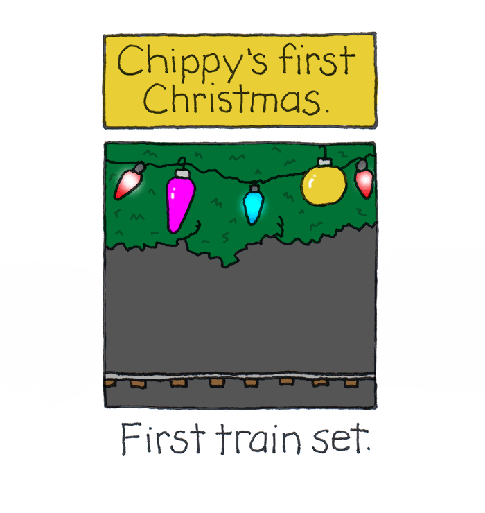 Christmas Tree Train Set GIF by Chippy the Dog - Find & Share on GIPHY