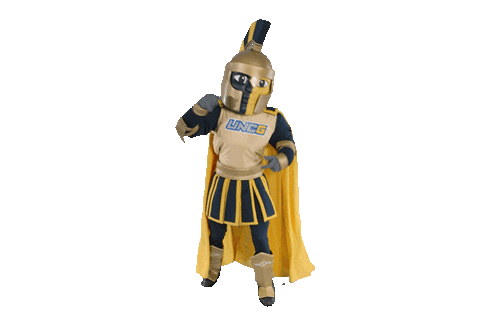Blue And Gold Logo Sticker by UNCG for iOS & Android | GIPHY